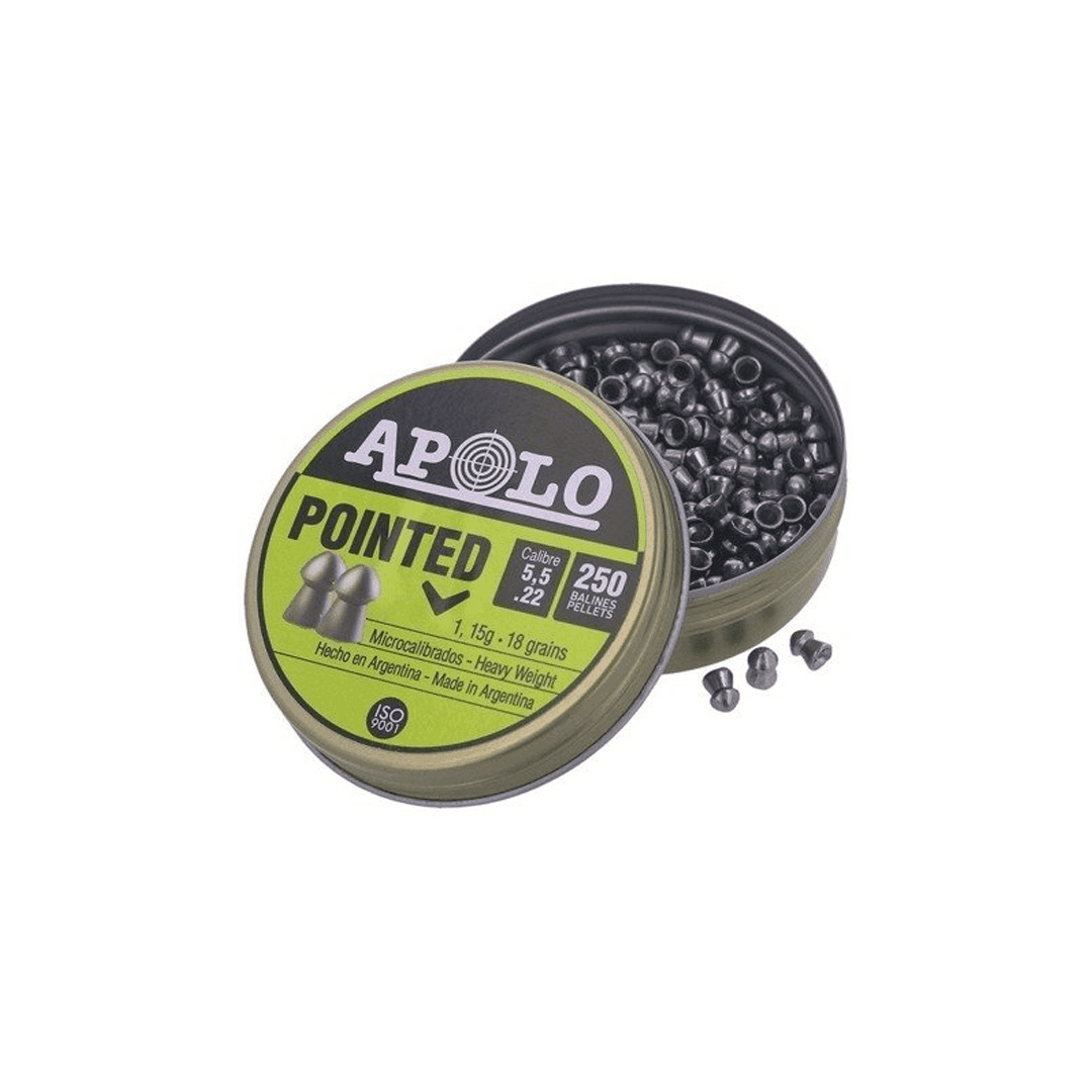 Apolo Pointed Pellets 5.5mm (18 grain) – Scopes and Barrels
