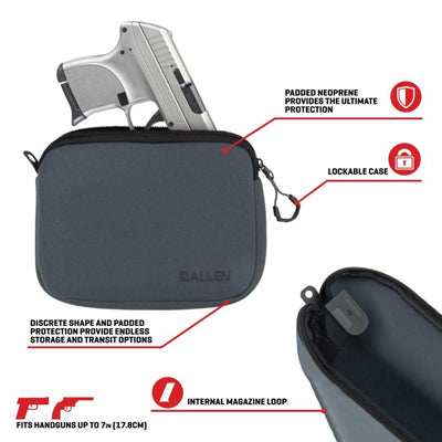 Neoprene Pistol Pouch for Full Size Handguns - Charcoal – Scopes and ...