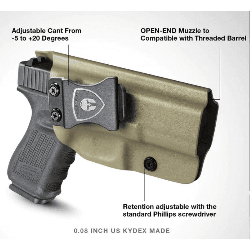 Gun & Flower Glock 17/22/31 IWB Kydex Holster (Tan) – Scopes and Barrels