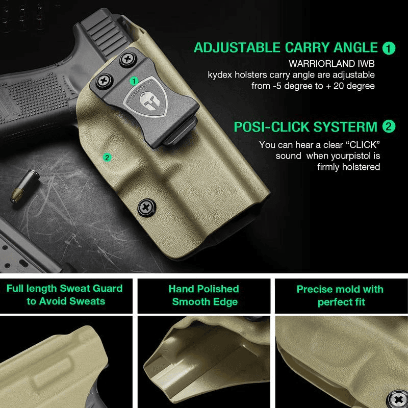 Gun & Flower Glock 17/22/31 IWB Kydex Holster (Tan) – Scopes and Barrels