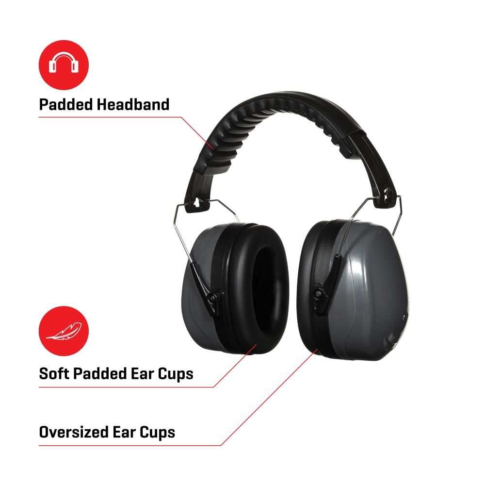 Allen Sound Defender Foldable Safety Earmuffs, Hearing Protection, Bla ...