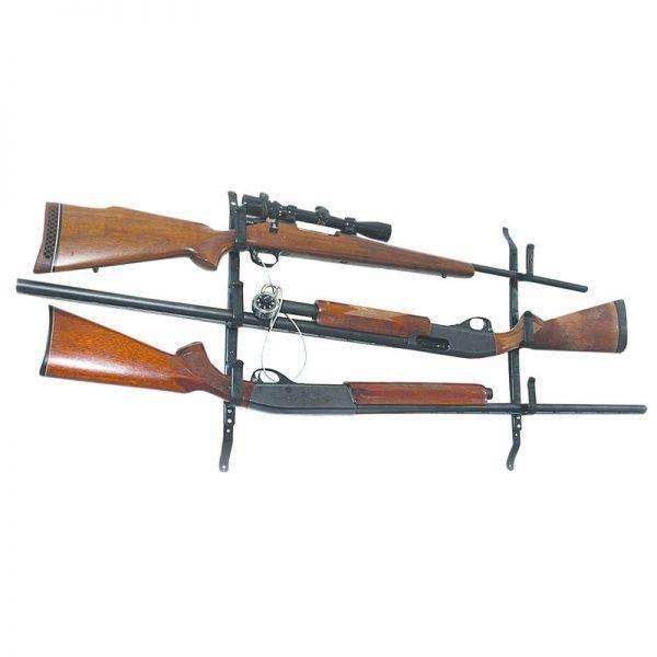 THREE GUN LOCKING GUN RACK – Scopes and Barrels
